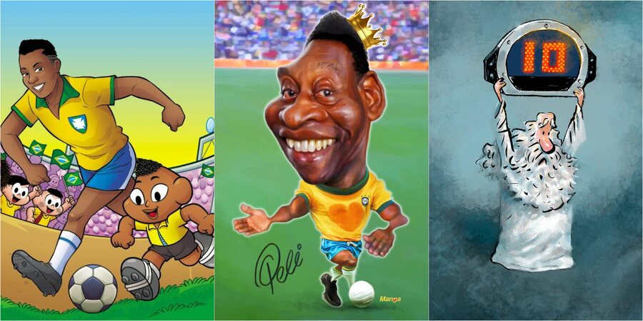 Exposição virtual reúne trabalhos de cartunistas sobre Pelé | PublishNews